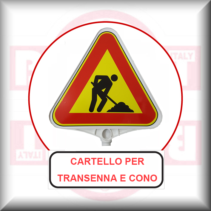 520000020 - Cartello per transenna stradale e cono stradale