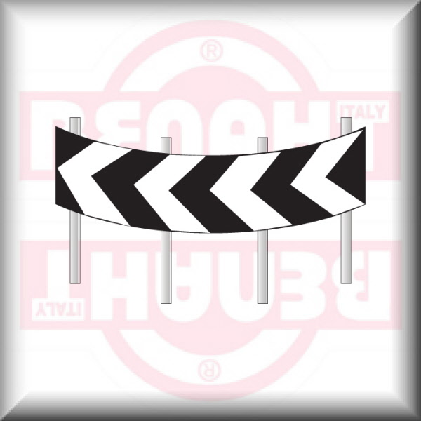 Figura II 466C art. 174 - DELINEATORE DI CURVA STRETTA O TORNANTE ...